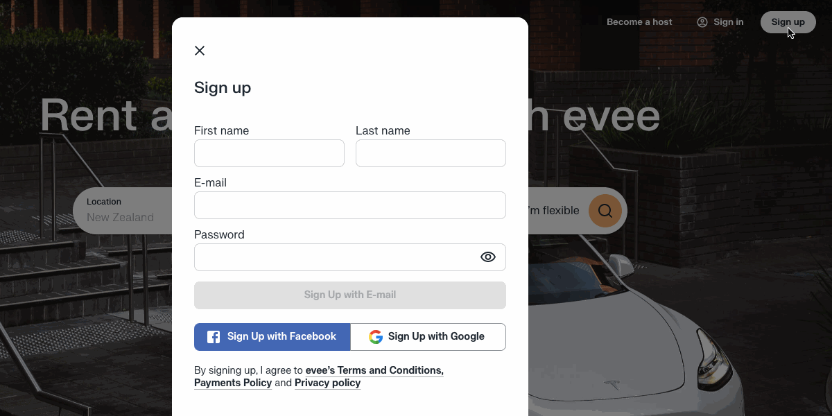 Creating an evee Account – evee NZ